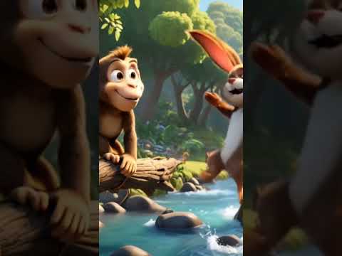 Monkey and ribt #cartooncartoon #foryou #animation #cartoonchannel #disney #like