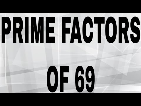 PRIME FACTORS OF 69