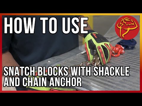 Snatch Block with Shackle and Chain Anchor