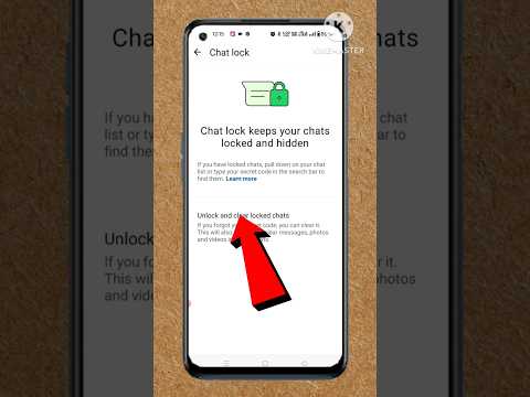 Unlock and clear locked chats whatsapp | how to unlock whatsapp chat lock #shorts #trending