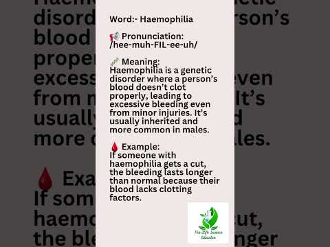 Haemophilia โ Pronunciation & Meaning in 30 Seconds! #haemophilia #pronunciation #meaning #biology