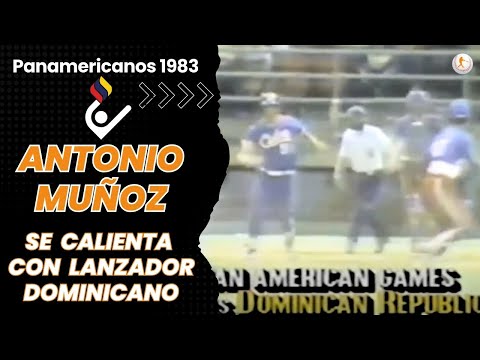 La Bronca bate en mano de ANTONIO MUÑOZ corriendo detras del pitcher dominicano Mario Marte