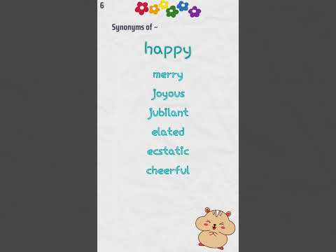 Synonyms of HAPPY #arcbrainsparks #wordoftheday #dailylearning