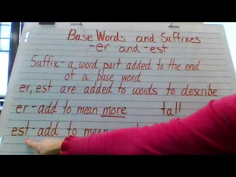 Base Words and Suffixes -er and -est