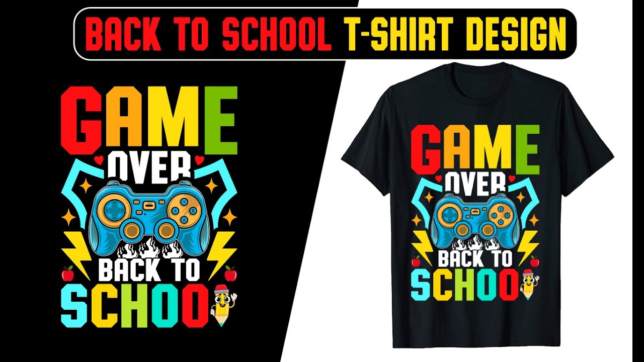 Back to school T shirt design TUTORIAL