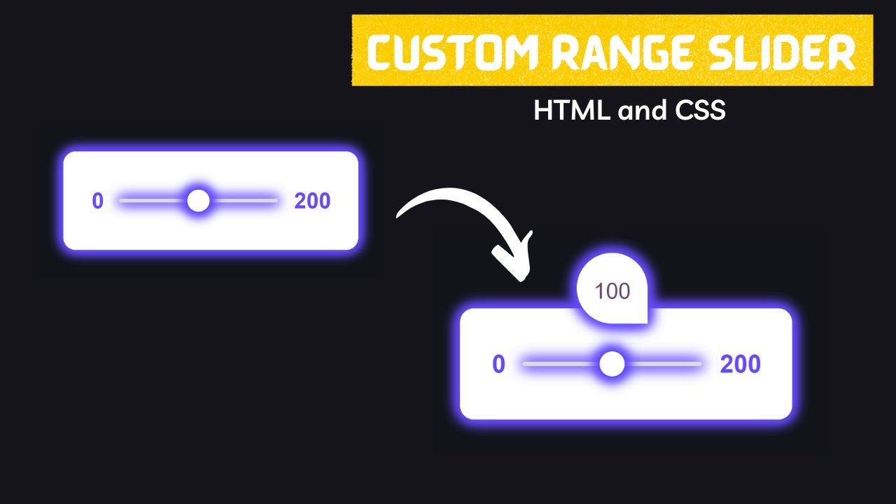 How To Make Range Slider Using HTML and CSS | Create Slider Selector For HTML CSS Website #html #css