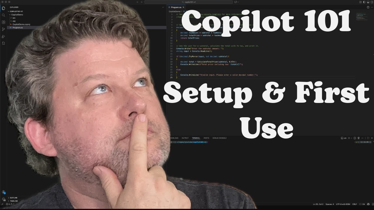 GitHub Copilot 101 Tutorial – Setup & First Steps in VS Code (C# Example)