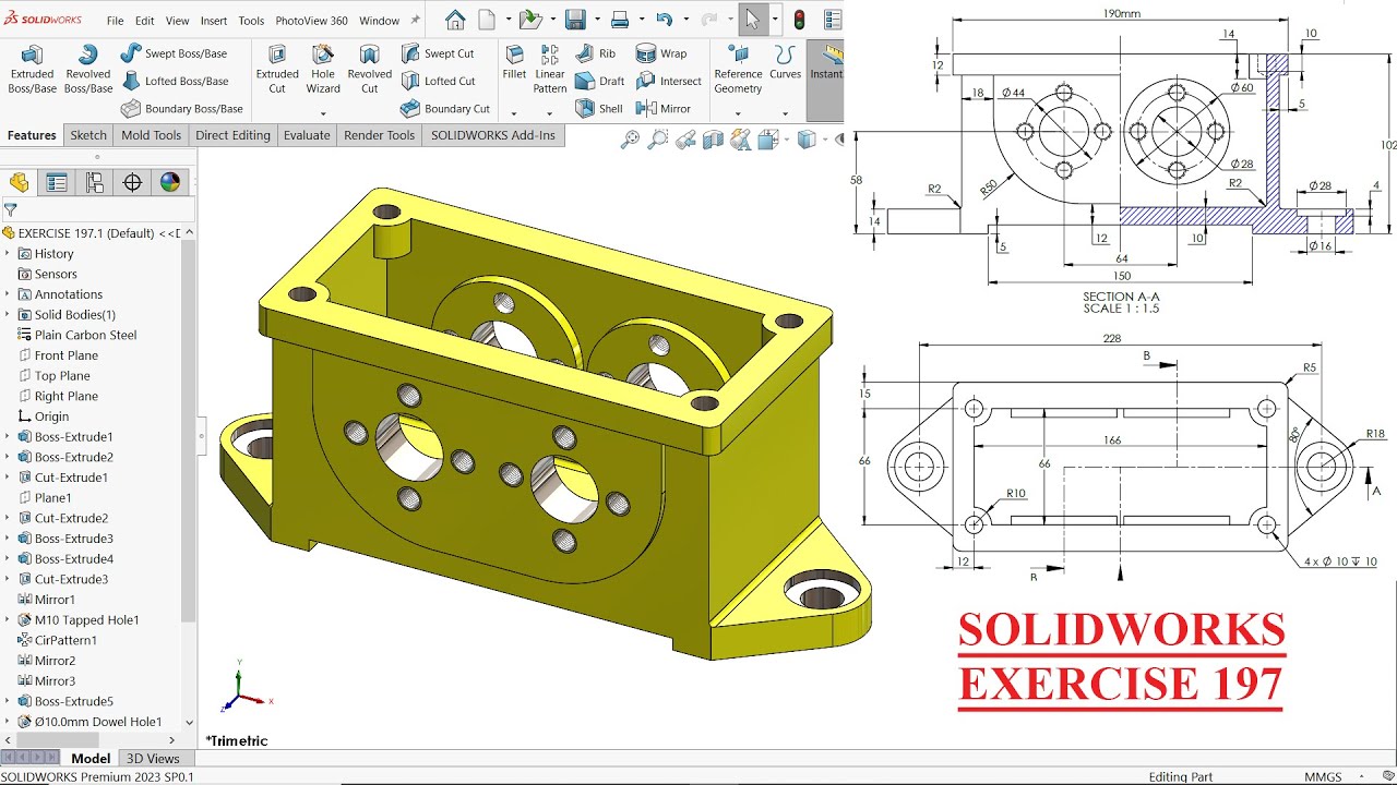 SolidWorks Tutorial Exercise 197
