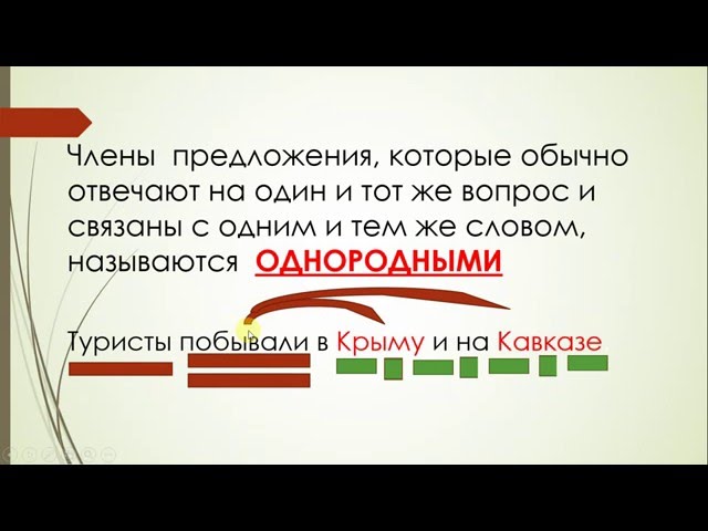 Однородные члены предложения - правило определения, признаки