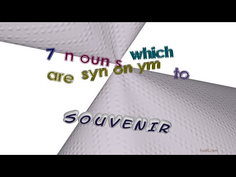 souvenir - 7 nouns which are synonyms to souvenir (sentence examples)