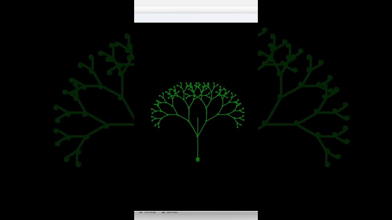 Amazing Fractal Green Tree Design Using Python Turtle 👆watch now 🤔 #codingwithnoman #python #turtle