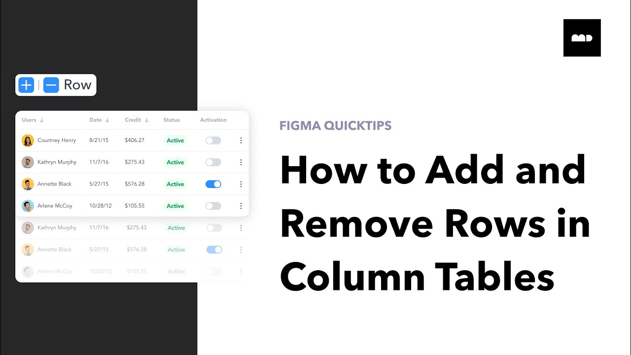 Figma Table Power-Up: Toggle Rows with Component Properties