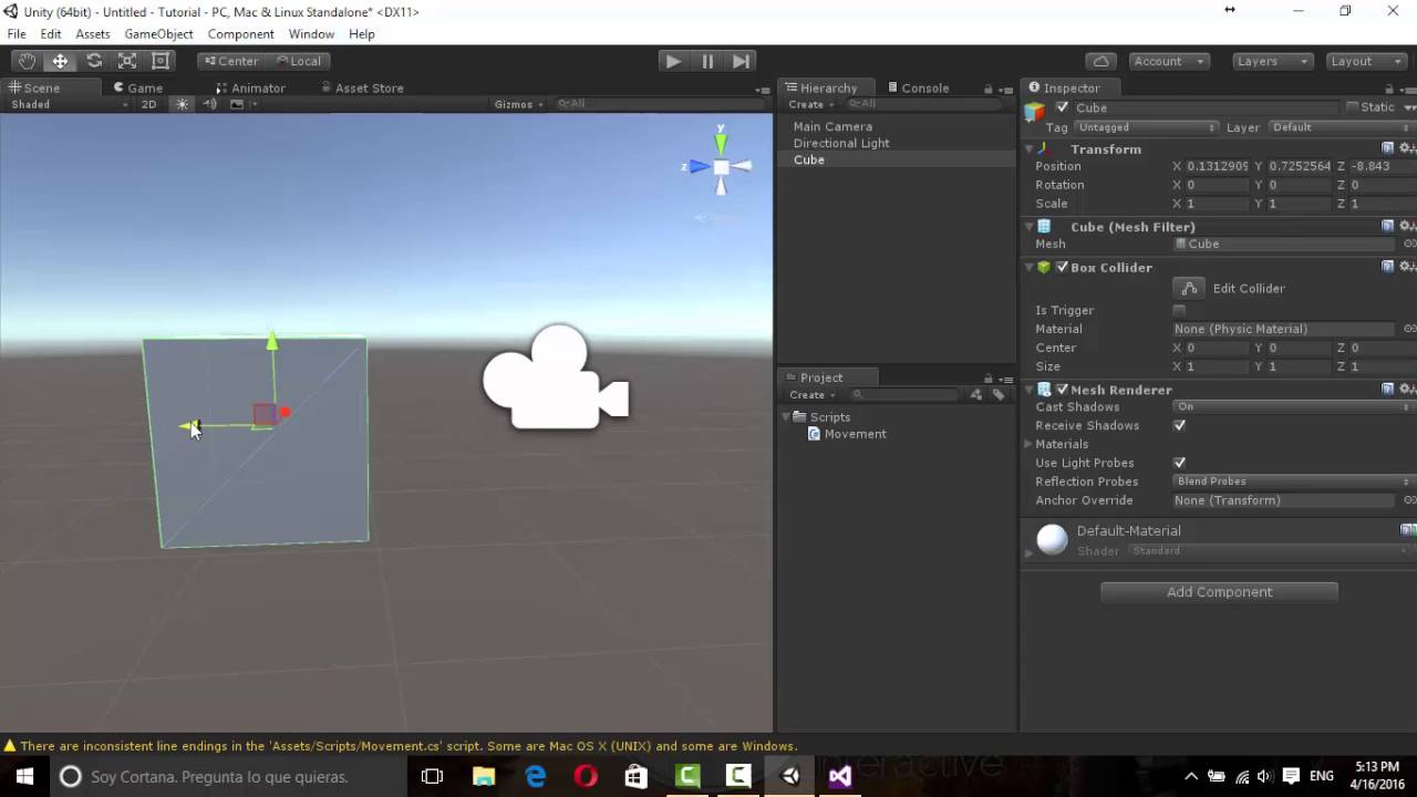Object Movement Using Translation- Unity3D C# Tutorial