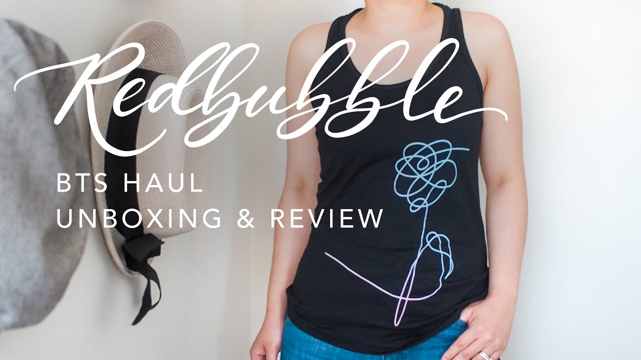 BTS REDBUBBLE HAUL UNBOXING & REVIEW | 방탄소년단 ARMY fan art designs featuring BT21 and more