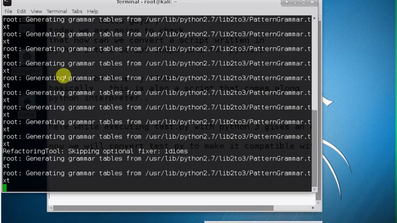 Converting python2 script to python3 script automatically