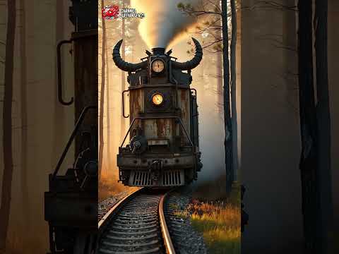 horned ghost train #nature #train #videos #railway #ghosttrain #ai