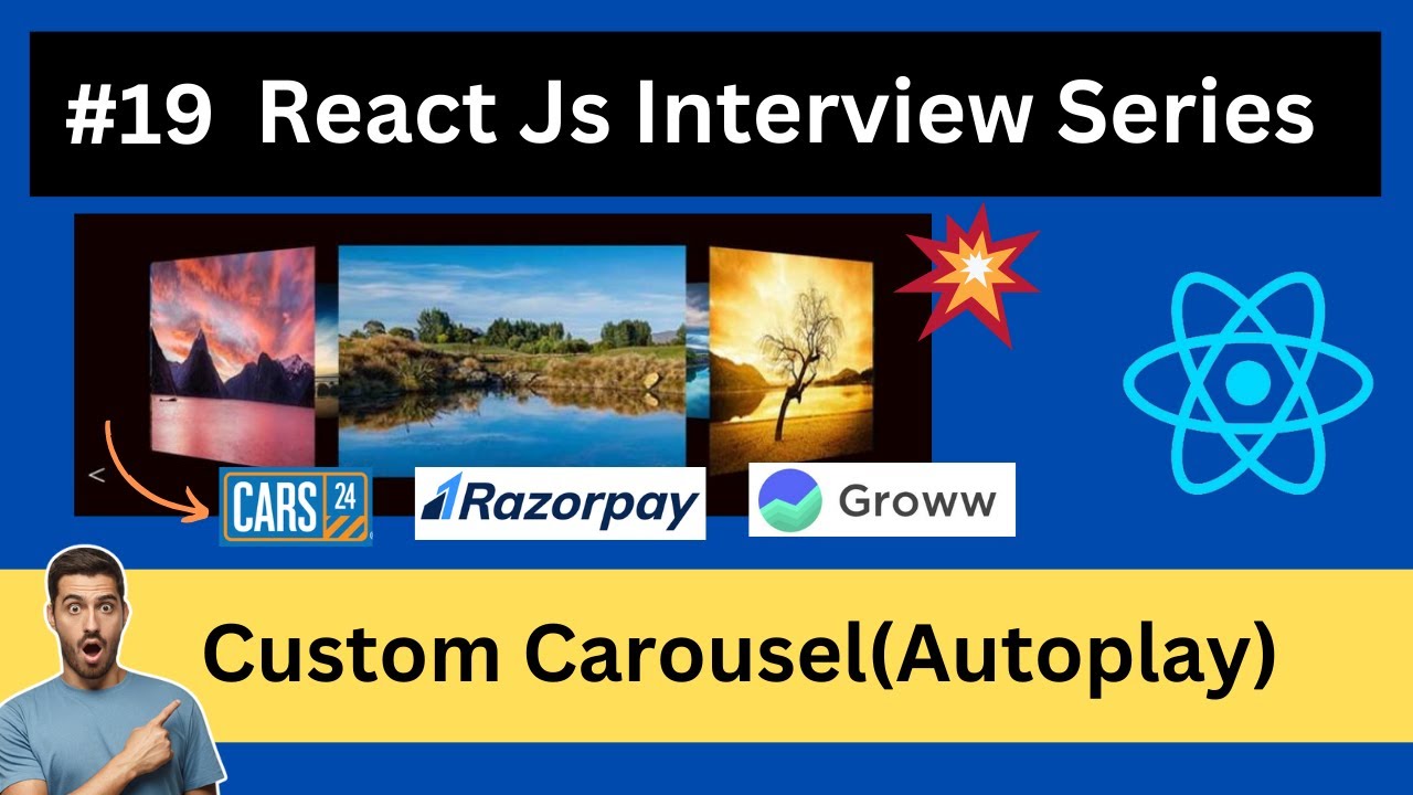 #19 React Js Challenge Day 19 | Carousel in React with Autoplay