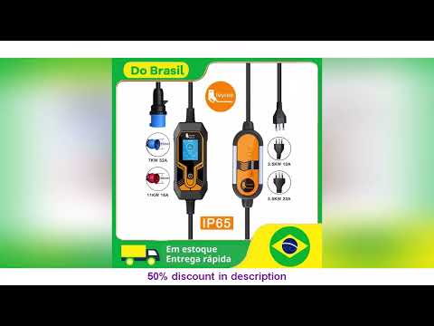 feyree 32A 7KW Type2 EV Portable Charger 3.5KW 16A 1Phase EVSE Charging Box 11KW 16A 3Phase Car C