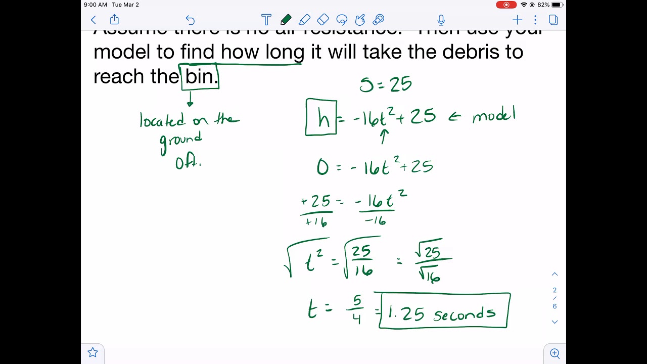 9 2B Falling Object Model