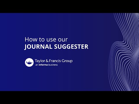 Journal Suggester Tool - Tutorial