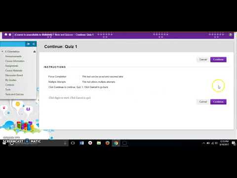BMCC E-Learning: Tests and Quizzes