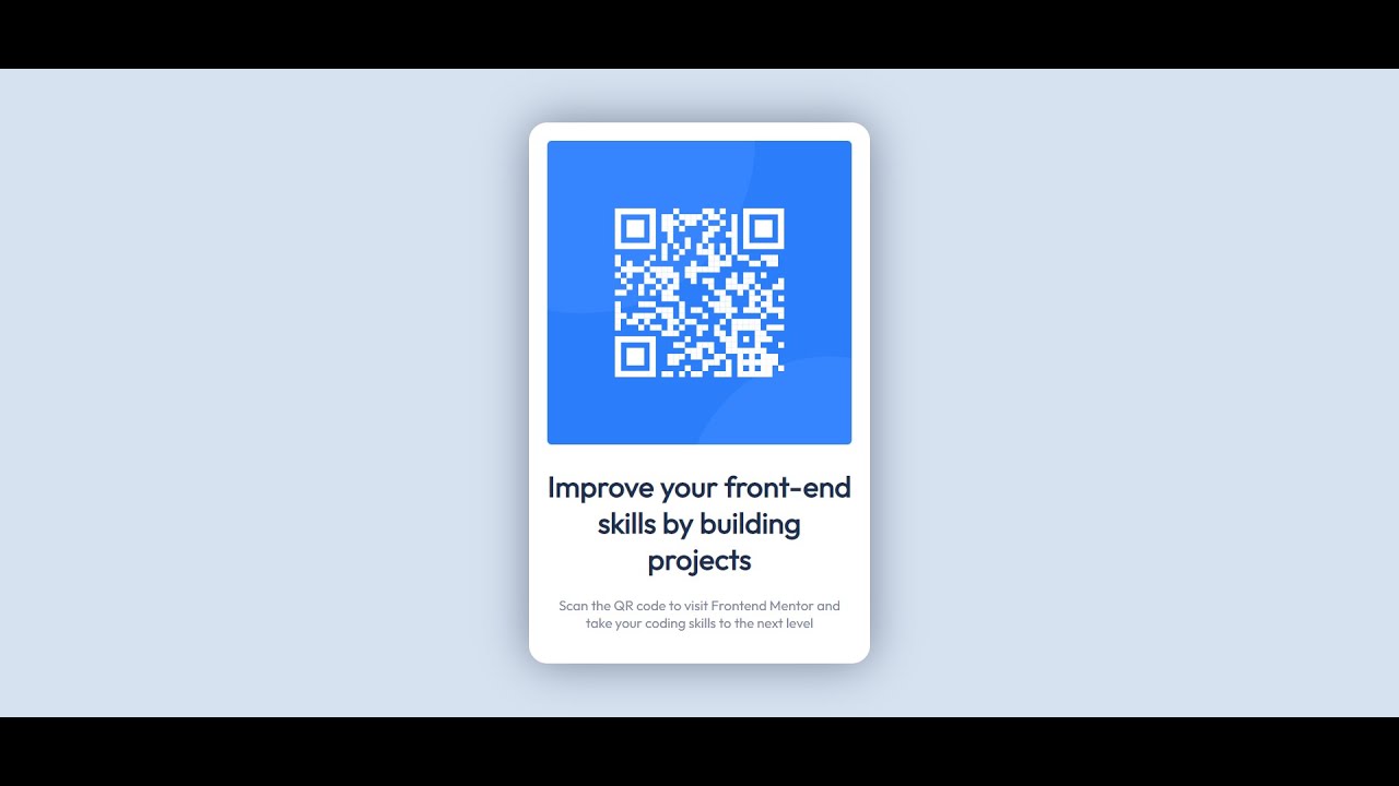 QR Code Component Solution HTML & CSS Only - Frontend mentor challenge