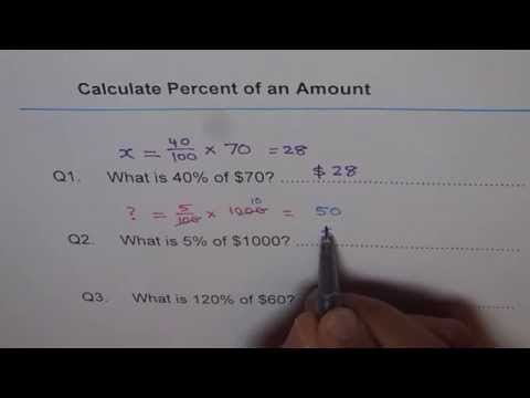 Calculate Percent of an Amount by translating sentence in Statement