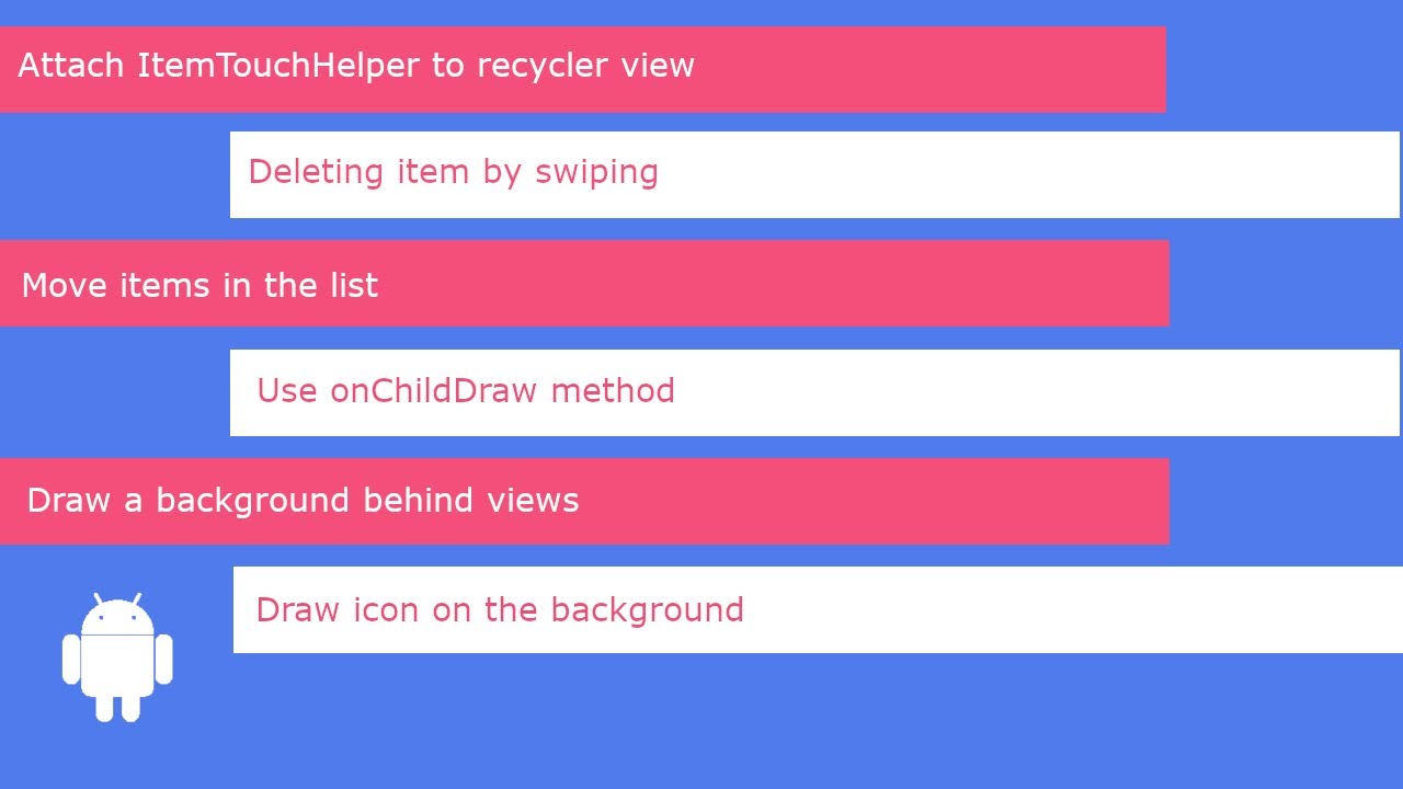 How to use ItemTouchHelper with SimpleCallback | Recycler View | Android
