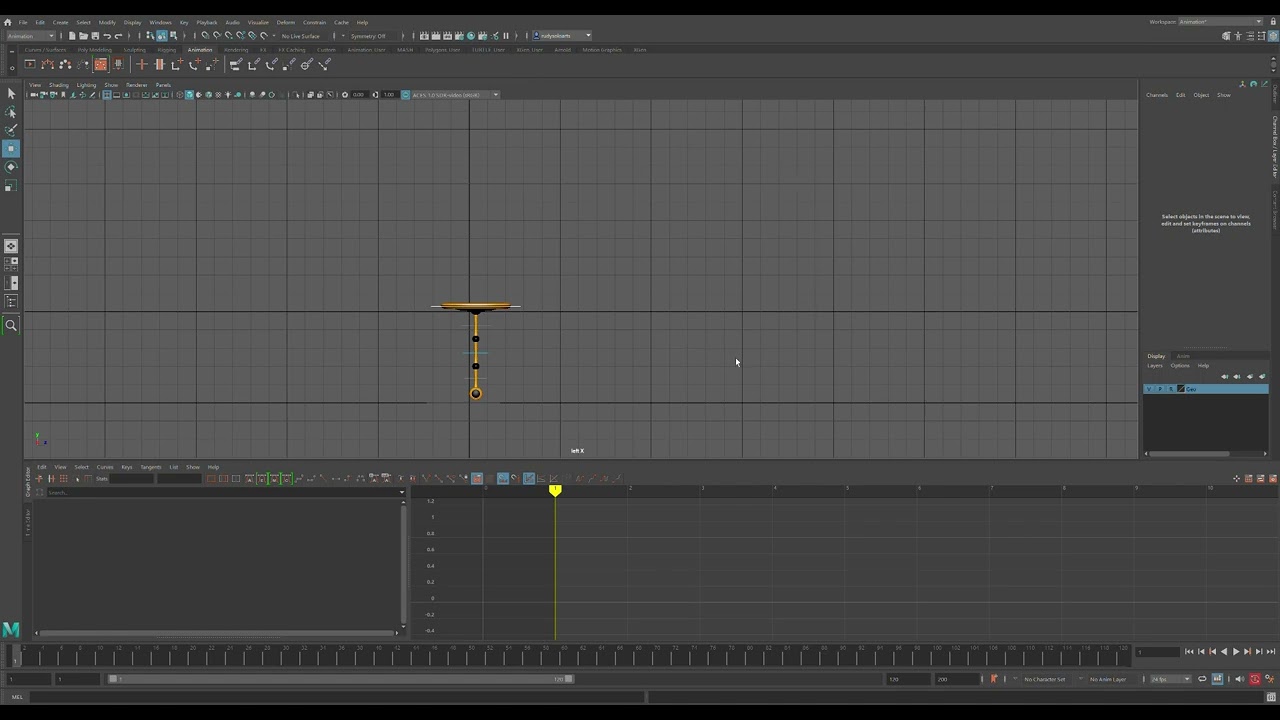 How to animate a Pendulum Swing in Maya 2022 (Using auto span)