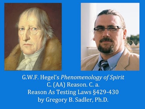 Half Hour Hegel: Phenomenology of Spirit (Reason - Reason as Testing Laws, sec. 429-430)