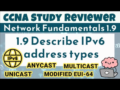 CCNA Study Reviewer -1.9 Describe IPv6 address types (with Flashcards)