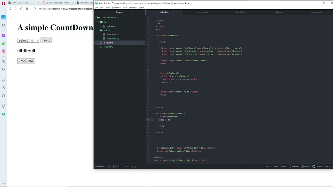 Antdinodev - Build a javascript countdown timer with me 2