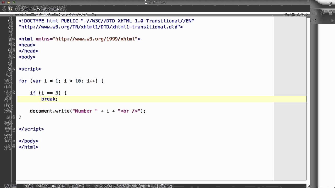 JavaScript - 16. Break statement and continue statement