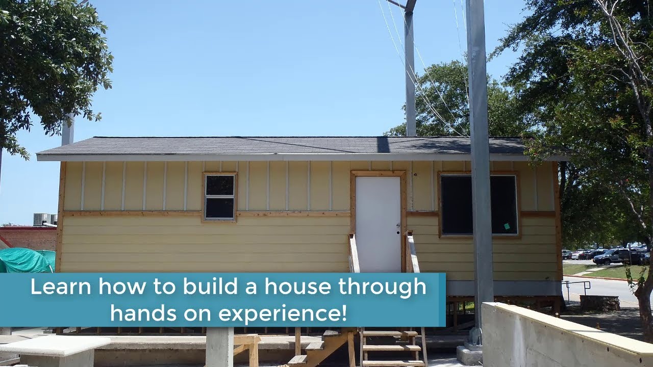 Building Construction Technology students learn how to build a house