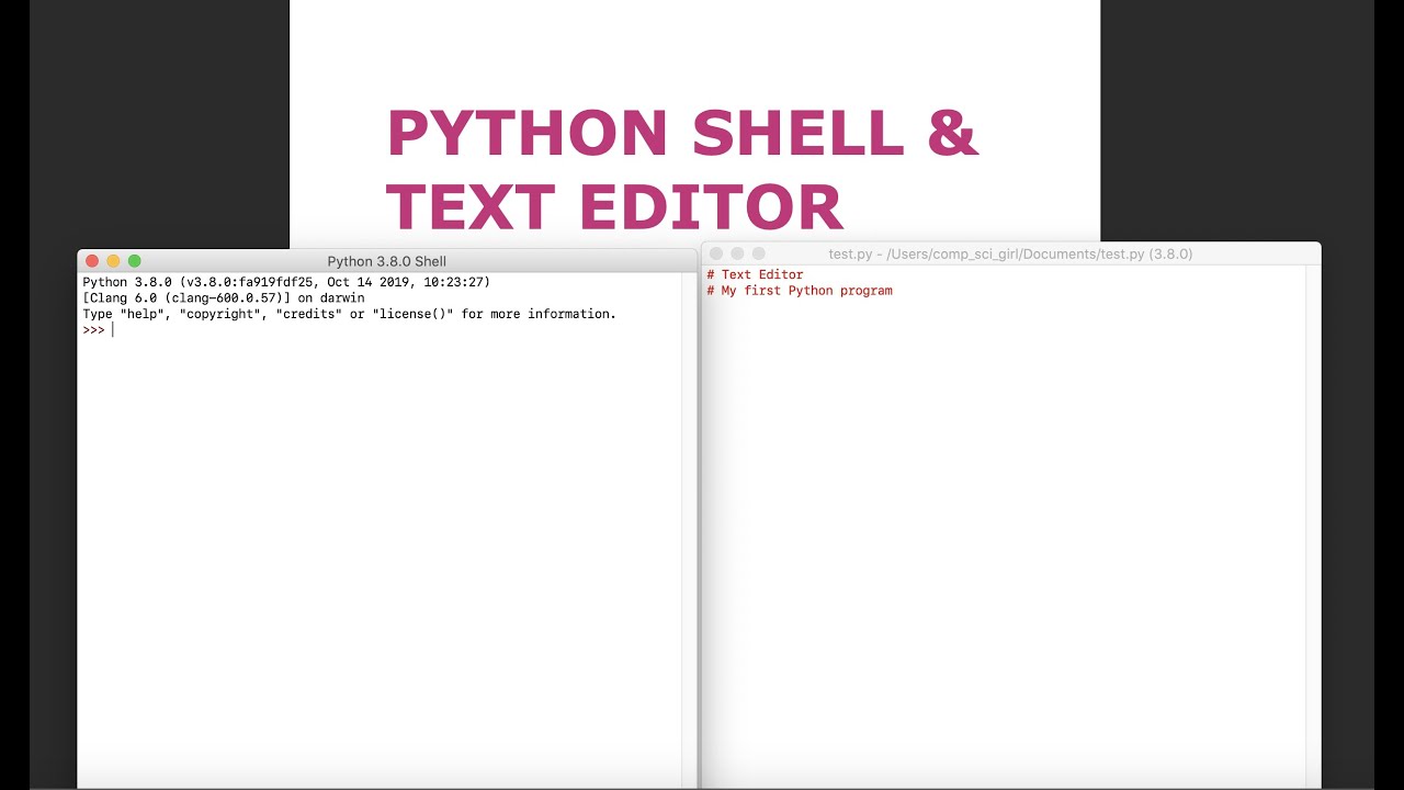 Python Basics: Download Python/What is the Shell & Text Editor?