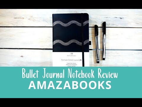 AmazaBooks - bullet journal notebook review + pen test