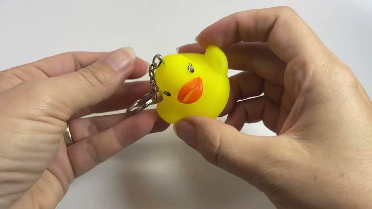 Rubber ducky keychain