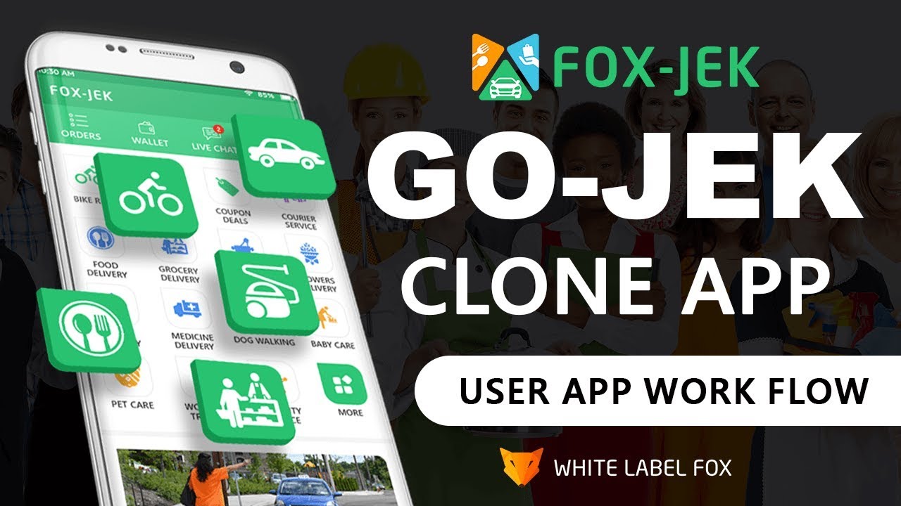 Gojek Clone App Demo - Fox-Jek | How Gojek Clone User App Works? - White Label Fox