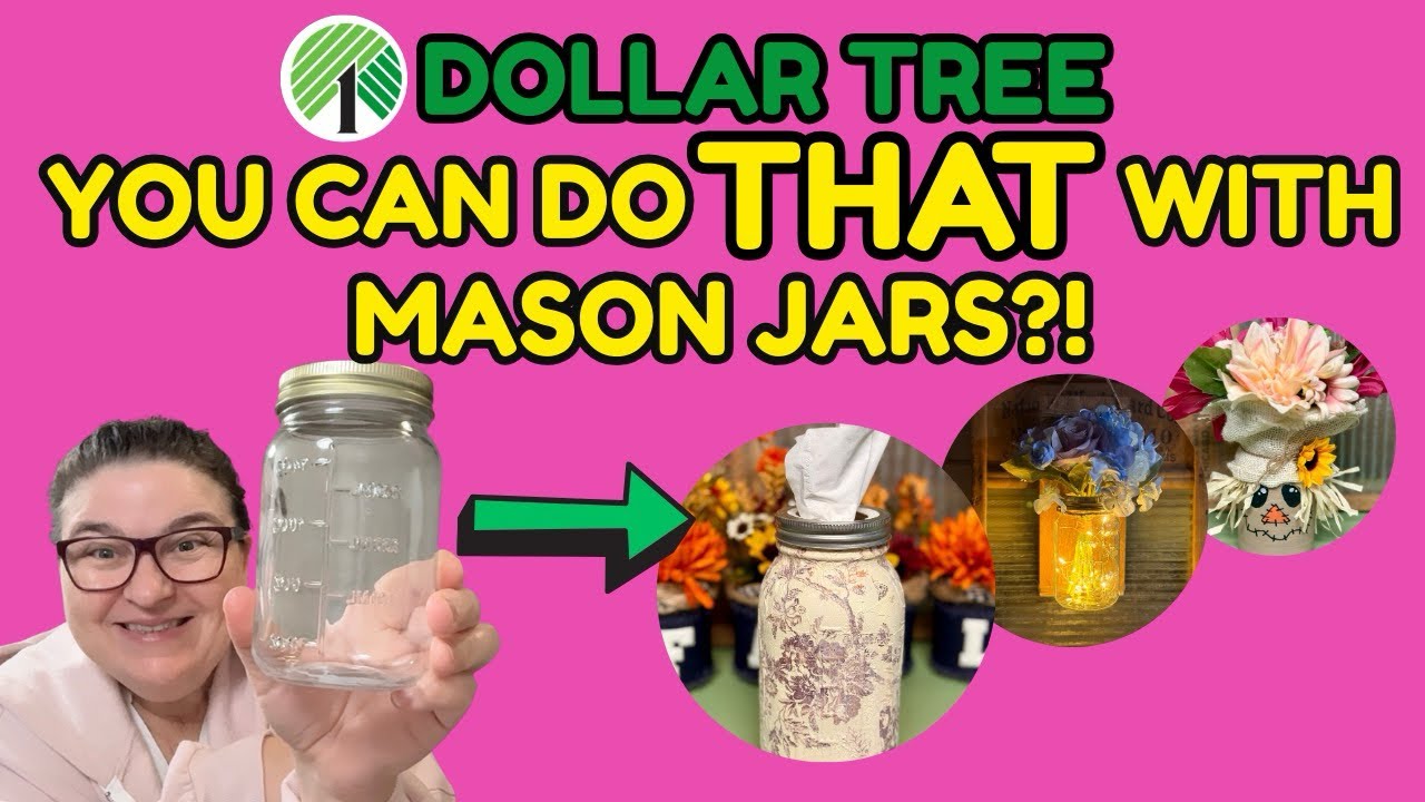 7 MASON JAR Hacks You’ll Actually Want to Try! (Easy Dollar Tree DIYs for Fall & Everyday)