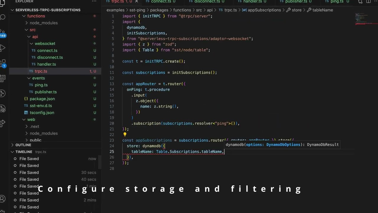 tRPC Subscriptions in Amazon WebSockets API Gateway
