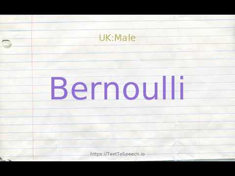How to pronounce bernoulli