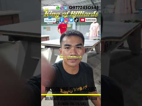 RASSON MR SUNG ACCURA BY #KingOfBilliards DELIVERED IN CALINCAMASAN SAN JUAN LA UNION (06/25/24)
