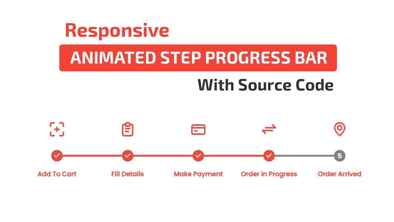 Responsive Step Progress Bar using Html, Css & JavaScript