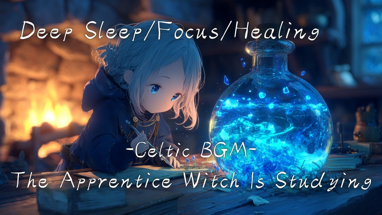 【Chill Fantasy BGM】The Apprentice Witch Is Studying with Celtic Music for Deep sleep, Focus, Healing