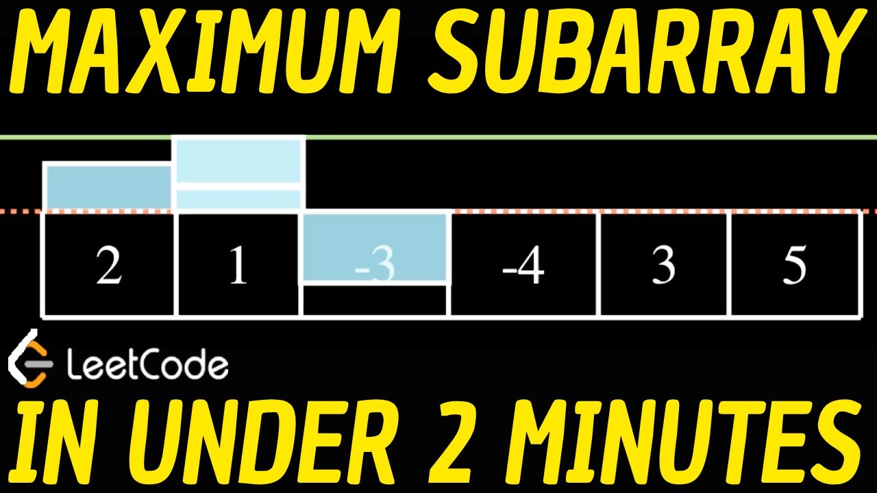 Leetcode Q53: Maximum Subarray Solution VISUALIZED