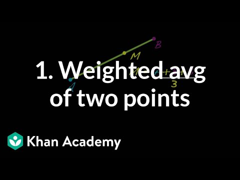 Weighted average of two points (video) | Khan Academy