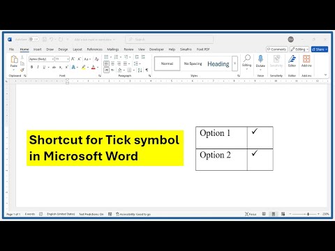 How to Add a Check Mark / Tick mark in a box in Microsoft Word | Shortcut & Easy Tutorial