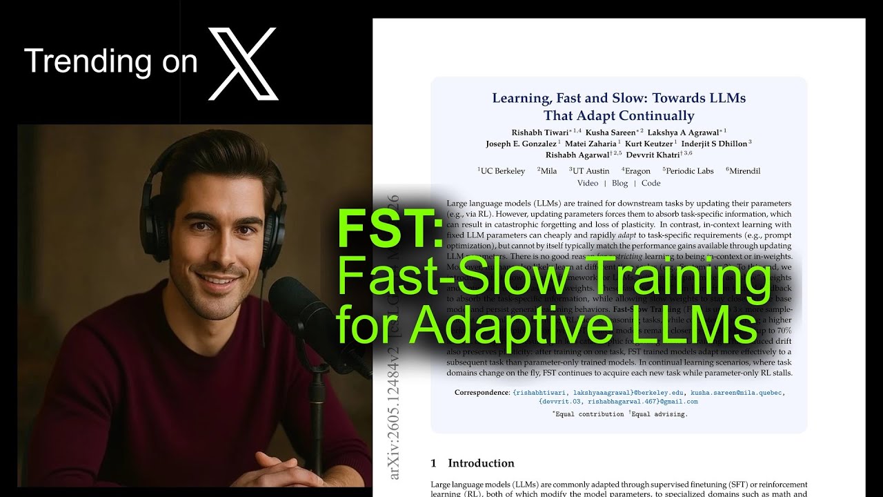FST: Fast-Slow Training for Adaptive LLMs