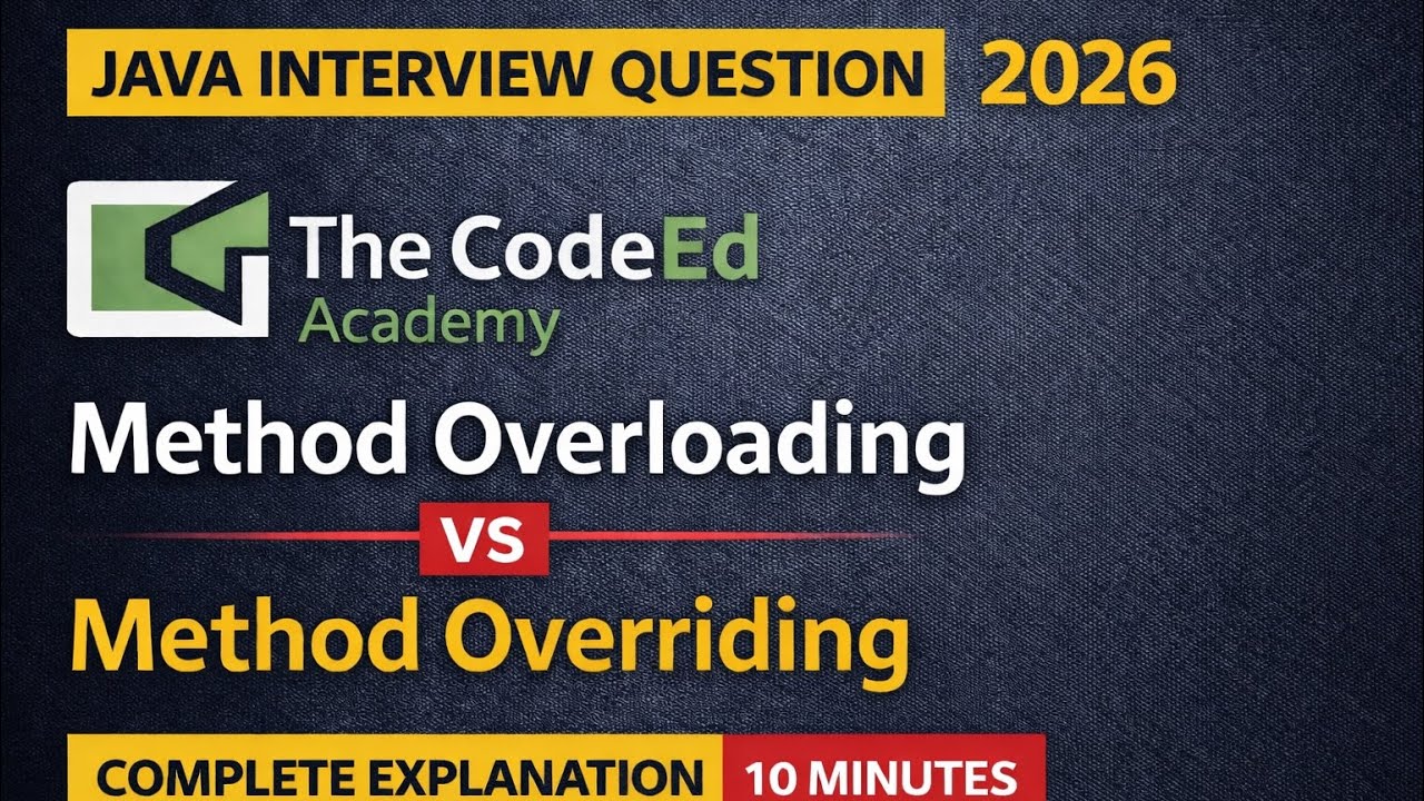 Method Overloading vs Method Overriding in Java | Java Interview Questions 2026