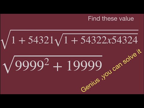 two math questions,find the suare root value,caculate value,radical problem,math games,math Olympiad